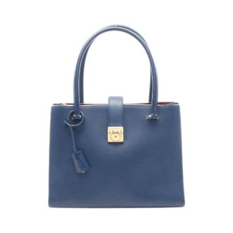 Ferragamo Pre-owned Gancini Leder Tote Bag - - Pre-owned - Damen - Blau - ONE SIZE