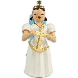Blank Langrockengel mit Anker, farbig - Jahresedition 2025-6,6 cm