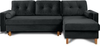 Konsimo Konsimo - eriso Bequemes Ecksofa, 3/4 Sitzer, Schlaffunktion, grau