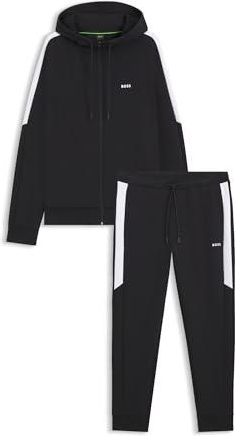 BOSS Hommes Tracksuit Set IN Survêtement en coton stretch avec empiècements contrastants