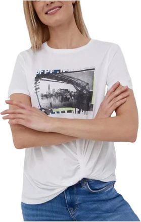 Pepe Jeans London Femme, Tops, Blanc, Taille: 36 FR Daia T-Shirt