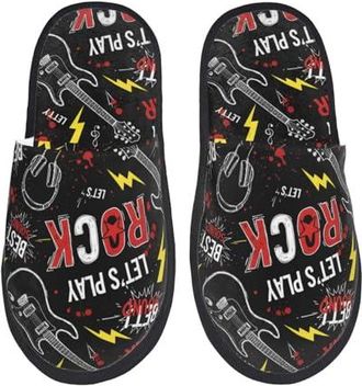 Generic Confortable Peluche Pantoufles Guitare Chaussures Antid&eacute;rapant Chaussons dint&eacute;rieur pour Hiver Int&eacute;rieur Ext&eacute;rieur L