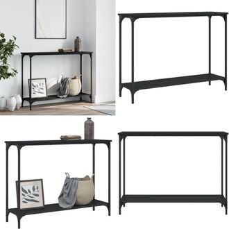 vidaXL Konsolentisch Schwarz 101x30,5x75 cm Holzwerkstoff - Konsolentisch - Flurtisch - Sideboard - Wohnzimmerstil - Industriel Stil - Home & Living