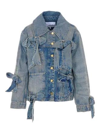 Ganni Veste En Jean - Bleu