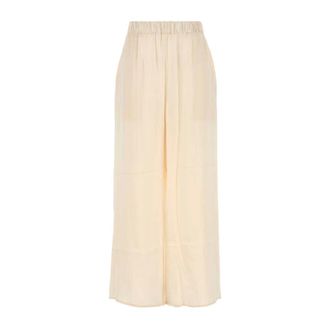 Le Kasha Femme, Pantalons, Blanc, Taille: 40 FR Pamir Silk Wide-Leg Pant