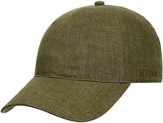 Stetson Casquette en Lin Sydell Femme/Homme - Baseball Cap DEte Boucle Metal, avec Visiere, Doublure Printemps-ete Ete - M (56-57 cm) Olive