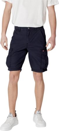 Napapijri Homme, Shorts, Bleu, Taille: W36 Shorts en Coton Bleu avec Plusieurs Poches