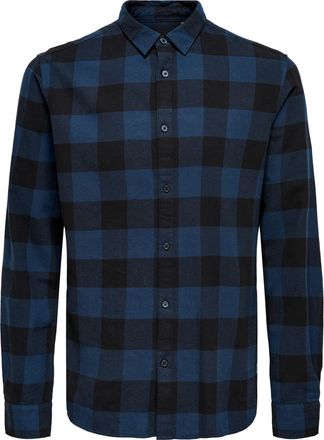 Only & Sons Herren Onsgudmund Ls Checked Shirt Noos Freizeithemd, Dress Blues, XXL EU