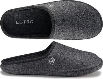 Estro & Luminara Chaussons Homme Hiver Chaud - Pantoufles en Feutre Homme Pantoufles Chaussons Semelle Feutre WOLLFILZ (Graphite, 45 EU)