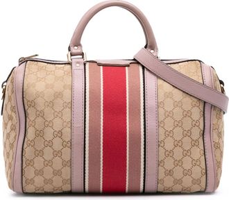 Gucci Hobo Bags - Medium GG Canvas Web Joy Boston Bag - Gr. unisize - in Braun - für Damen