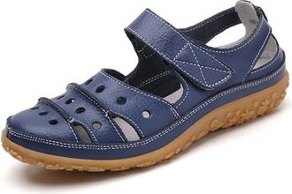 Generic Chaussures antidérapantes pour femme - Design plat confortable avec fermeture - Chaussures polyvalentes pour le travail et idéales pour le printemps e