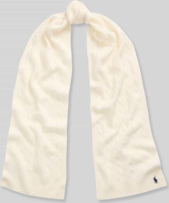 Polo Ralph Lauren Schal aus Schurwoll-Kaschmir-Mix mit Logo-Stitching
