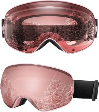 Generic Skibrille, Schneemobilbrille, gro&szlig;e kugelf&ouml;rmige, vollst&auml;ndig beschichtete Anti-Beschlag-Skibrille - unverzichtbar f&uuml;r den Wintersport (C8)