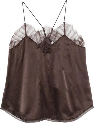 Iro Berwyn Lace Trim Spaghetti-strap Blouse