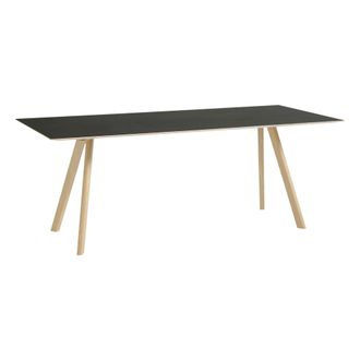 HAY Table laqu&eacute;e CPH30, pietement en ch&ecirc;ne Hay