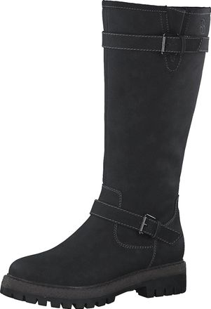 s.Oliver Damen Hohe Stiefel ohne Absatz Kniehoch Blockabsatz, Schwarz (Black), 36 EU