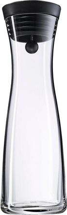 WMF Wasserkaraffe Basic, Klar, Schwarz, Edelstahl, Metall, Kunststoff, Glas, 1 L, Deckel, Kaffee & Tee, Kannen, Karaffen