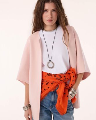 Kujten Cape courte kimono cachemire double face - Cape Asi