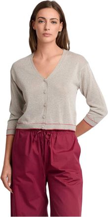 Kocca Femme, Pulls, Beige, Taille: 42 FR Maglia cardigan costine colorate