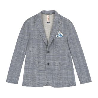 Bob Homme, Vestes, Gris, Taille: L Giacca Monopetto Cotone Spampato