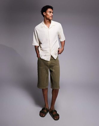 Good For Nothing Bermuda baggy en jean - Marron vintage-Brown