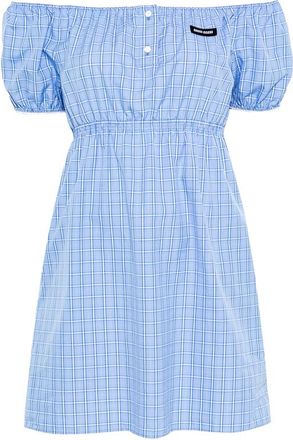 Miu Miu Plaid-pattern Mini Dress