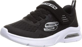 Skechers Jungen Microspec Max Torvix Sneaker, Black Textile Trim, 28.5 EU