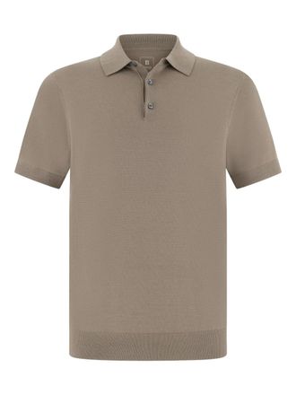 Boggi Milano Branded-button knitted Jumper - Tons neutres