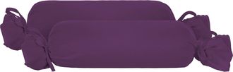 Biberna 0077144 Kopfkissenbezug Feinjersey, gekämmte Baumwolle, superweich 2x 15x40 cm, dunkelviolett