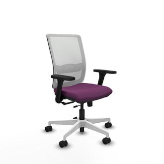 Piqueras y Crespo Haches Arbeitsbankstuhl mit 3D-Armen, h&ouml;henverstellbare Lendenwirbelst&uuml;tze, ausgestattet mit Syncro/Traslack und injiziertem Schaumstoff, Rollen 65 mm