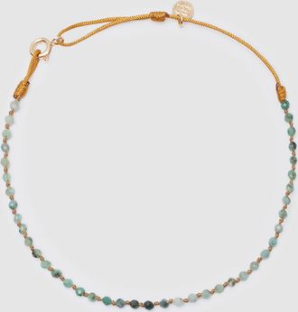 Mon Precieux Ge Bracelet de Cheville Candies Émeraude Cordon Moutarde Vert