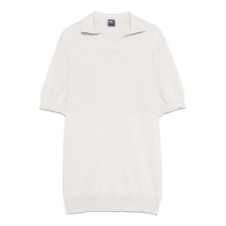 Fedeli Ecru V-Ausschnitt T-Shirts und Polos - - Tops - Herren - Beige - L