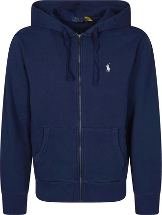 Polo Ralph Lauren Homme, Sweatshirts et sweats &agrave; capuche, Bleu, Taille: S Felpa Full Zip Cappuccio