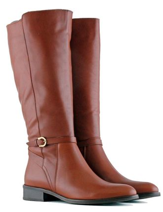 Jilsen Weitschaftstiefel Bianca | XL Schaftweite 52 | Chestnut | Absatz 3 | Gr&ouml;&szlig;e 39 | Weiter Schaft