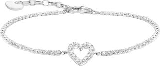 Thomas Sabo Tennisarmband Herz mit Steinen 925 Sterling Silber A2177-051-14-L19V