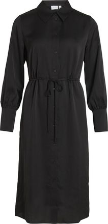 Vila Blusenkleid Damen L/S Shirt Dress - NOOS 14084595,Schwarz,34