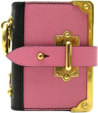 Prada Portemonnaie - NEUER PRADA NOTIZBUCHHALTER 1TL058 SAFFIANO-LEDER - Gr. unisize - in Rosa - f&uuml;r Damen