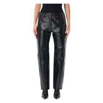 Magda Butrym Femme, Pantalons, Noir, Taille: 38 FR Pantalon en cuir