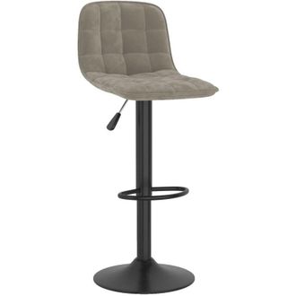 vidaXL Barhocker Hellgrau Samt Vidaxl