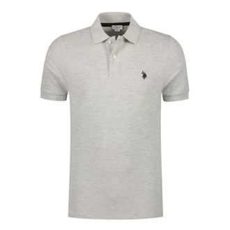 U.S.Polo Association King Logo Cuore Kurzarmshirt - - Tops - Herren - Grau - XL