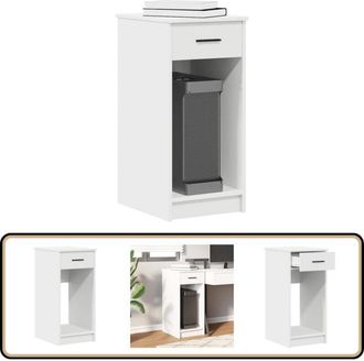 vidaXL Vidaxl - Computerschrank mit Schublade Weiß 35x45x77 cm