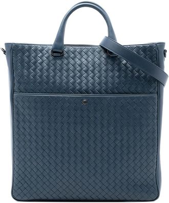 Bottega Veneta Hobo Bags - Nappa Intrecciato Convertible Tote - Gr. unisize - in Blau - f&uuml;r Damen
