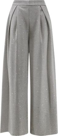 Actualee Pied-de-poule Hose mit Pailletten - - Trousers - Damen - Schwarzk - L