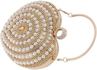 IFUNDOM Paquet de Soir&eacute;e &Eacute;l&eacute;gant pour Femme Pochette de Luxe Dor&eacute;e de Cristaux Taille Compacte pour Mariage Banquet et Soir&eacute;e Accessoire Chic pour Tenue de C&eacute;