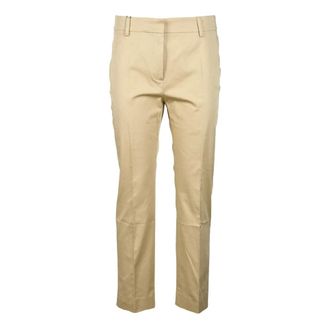 Max Mara Femme, Pantalons, Beige, Taille: 30 FR Pantalon en coton et élasthanne