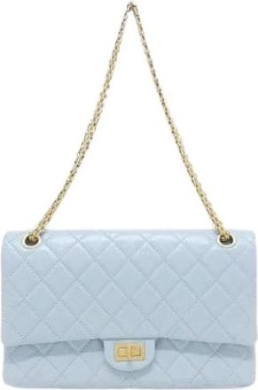 Chanel Sac d&eacute;paule en cuir de veau Pre-owned - Femme - Pre-owned - Bleu - Taille: ONE Size