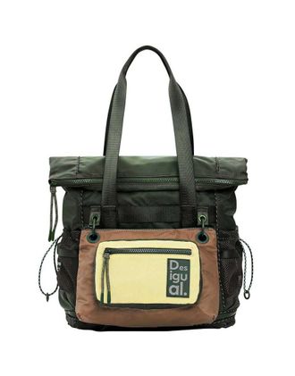 Desigual sac &agrave; dos voyager cir&eacute; bicolore kaki-Vert