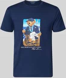 Polo Ralph Lauren Slim Fit T-Shirt aus reiner Baumwolle mit Polo Bear-Print