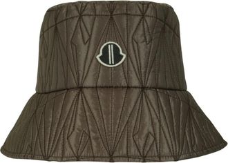 Moncler unisex, Accessoires, Brun, Taille: M Quilted Bucket Hat