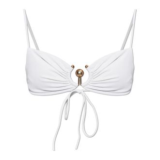 CHRISTOPHER ESBER Ruched Orbit Bikini Top - - Swimwear - Damen - Wei&szlig; - 2XS